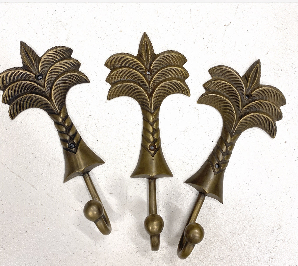 Brass Palm Tree Hooks | Drift Home and Living